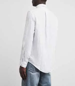 Polo Ralph Lauren Linen Custom-fit Stripe Shirt - White