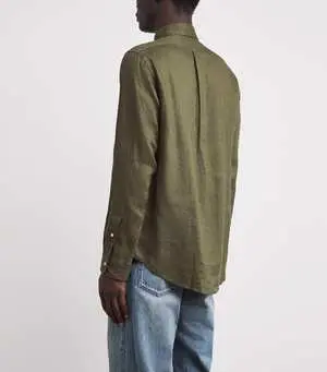 Polo Ralph Lauren Linen Custom-fit Shirt - Green