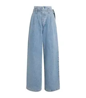 AGOLDE X Maria Mcmanus Corset Wide-leg Jeans - Blue