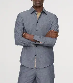 Burberry Cotton-blend Chambray Ekd Shirt