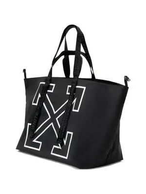 Off-White Tote Bag With Arrows Motif And Logo Strap