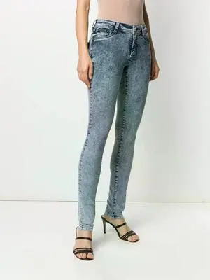 Philipp Plein Acid Wash Denim Leggings
