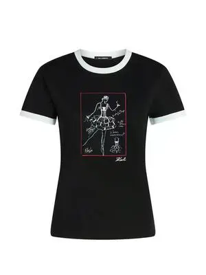 Karl Lagerfeld Trimmed T-shirts For Women