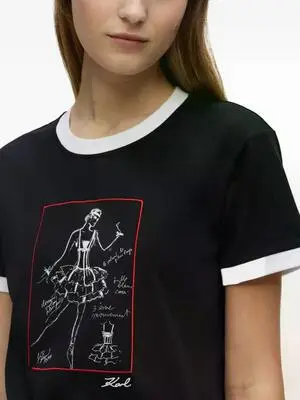 Karl Lagerfeld Le Ballet" Graphic T-shirt