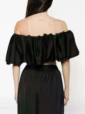 PARLOR Elasticated Waist Peplum Hem Blouse