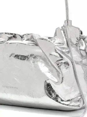 Veronica Beard Metallic Crinkled Clutch Bag