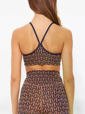 The Upside Castilla Bowie Geometric-print Bra