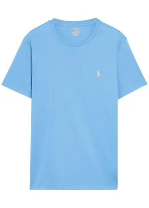 Polo Ralph Lauren Logo-embroidered Cotton T-shirt - Blue