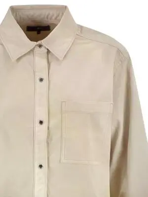 7 For All Mankind Beige Chest Patch Pocket Shirt