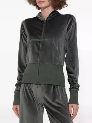 Balenciaga Velour Zip-up Hoodie