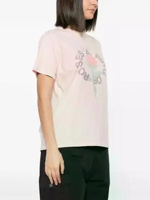 GANNI Graphic Print T-shirt - Pink