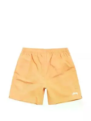 StÜssy Logo-print Swim Shorts - Orange