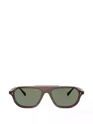 Oliver Spencer Estin Pilot-frame Sunglasses - Brown