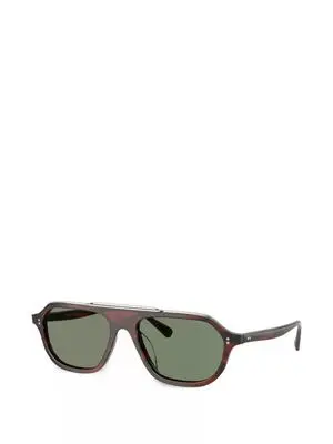 Oliver Spencer Estin Tortoiseshell-effect Pilot Frame Sunglasses