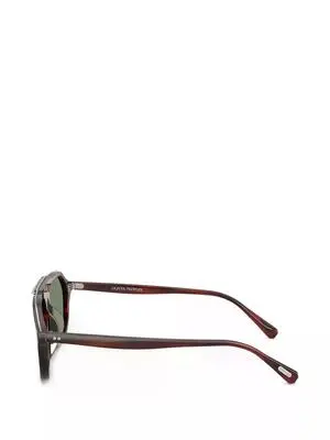Oliver Spencer Estin Tortoiseshell-effect Pilot Frame Sunglasses