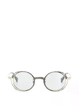 KUBORAUM Hammered-effect Round Frame Sunglasses - Silver
