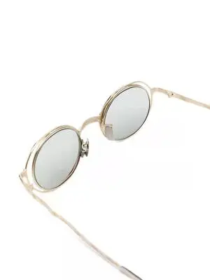 KUBORAUM Hammered-effect Round Frame Sunglasses