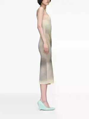 MAISON MARGIELA Floral Print Knit Maxi Dress