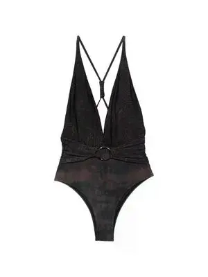 CIA MARÍTIMA Paisley Print One-piece Swimsuit - Black
