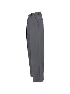 EUDON CHOI Belted Pleated Trousers
