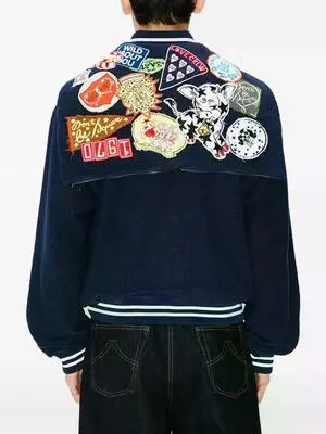 Kenzo Embroidered Patch Fleece Hooded Jacket