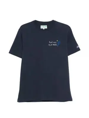 MC2 SAINT BARTH Portofino Embroidered-motif T-shirt - Blue