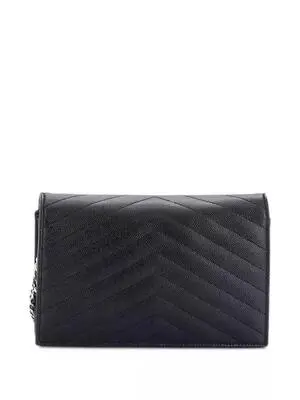 Saint Laurent Monogram Wallet On Chain Crossbody Bag - Black