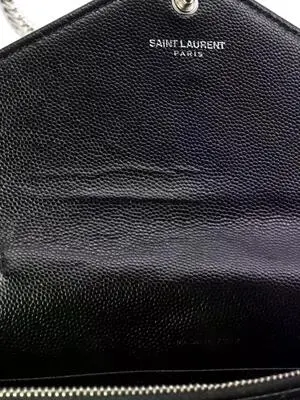 Saint Laurent Monogram Wallet On Chain Crossbody Bag - Black