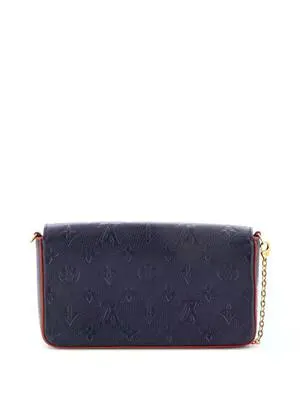 LOUIS VUITTON Felicie Pochette Monogram Empreinte Leather Crossbody Bag - Blue
