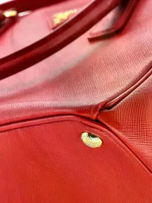 Prada Double Zip Saffiano Leather Tote Bag
