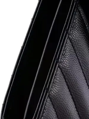 Saint Laurent Classic Monogram Wallet On Chain - Black