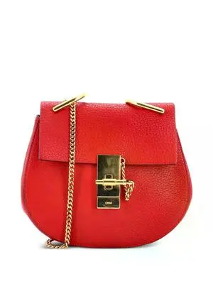 Chloé Drew Leather Mini Crossbody Bag - Red
