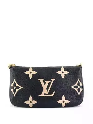 LOUIS VUITTON Multi Pochette Accessoires Bicolor Monogram Empreinte Giant Crossbody Bag - Black