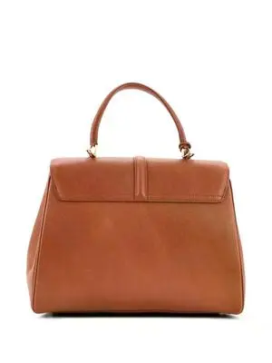 Celine 16 Top Handle Bag Grained Calfskin Medium Shoulder Bag - Brown
