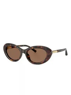 Dolce & Gabbana Tortoiseshell Oval-frame Sunglasses - Brown