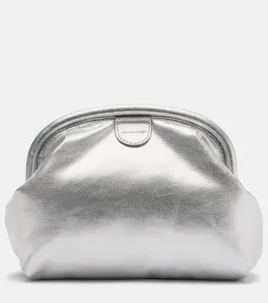 Stella McCartney Falabella Padded Metallic Clutch - Silver