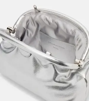 Stella McCartney Falabella Padded Metallic Clutch - Silver