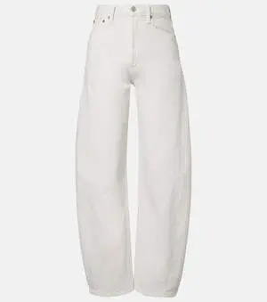 AGOLDE Luna Barrel-leg Jeans In Chal - White