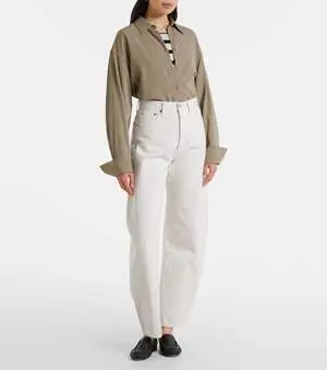 AGOLDE Luna Barrel-leg Jeans In Chal - White