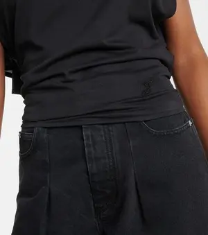 Jacquemus Marcel Moisson Top With Gold Hardware - Black