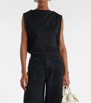 Jacquemus Marcel Moisson Top With Gold Hardware - Black