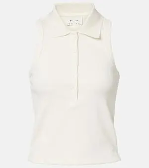 The Upside Button Detailed Performance Tops For Women