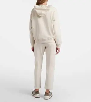 Brunello Cucinelli Monili Cotton Sweatpants - Beige