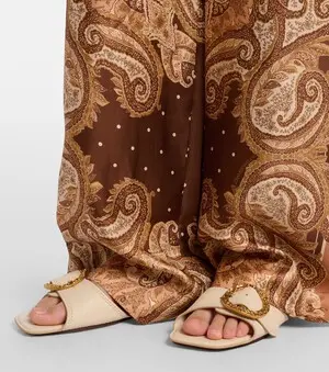 Zimmermann Solena Leather Slides - Beige