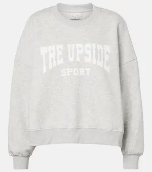 The Upside Paloma Oversized Cotton-blend Jersey Sweatshirt - Grey