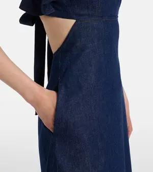 Zimmermann Ruffled Denim Midi Dress