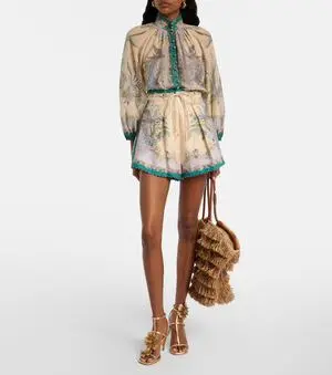 Zimmermann Indra Printed Cotton And Silk-blend Blouse - Multicoloured