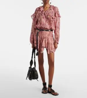 Isabel Marant Étoile Ceiva Silk Miniskirt - Pink