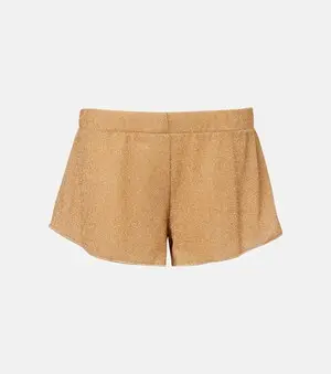 Oseree Lumiere Metallic Shorts - Gold