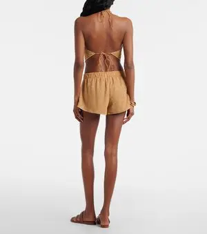 Oseree Lumiere Metallic Shorts - Gold